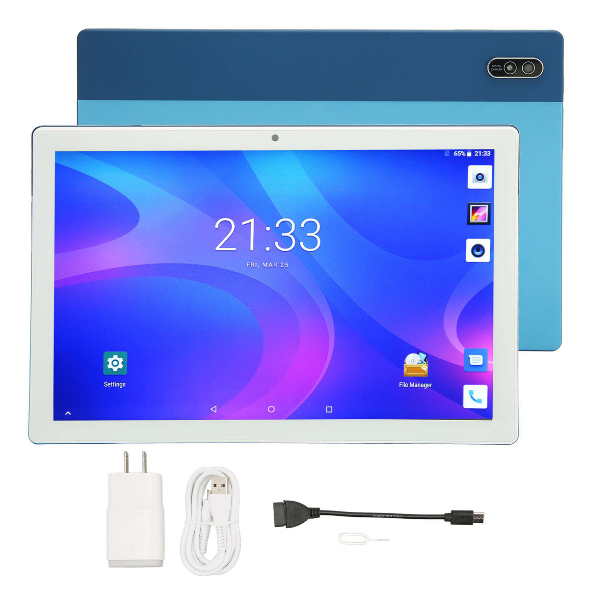 10-calowy niebieski tablet z ośmiordzeniowym procesorem, 8 GB/256 GB ...