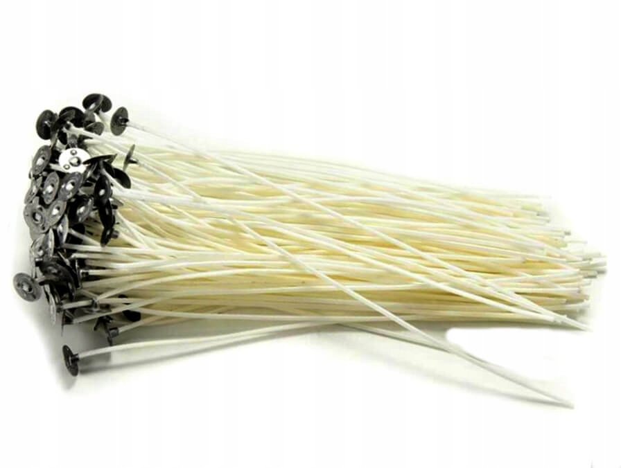 1000x Knoty do świec wkładów gotowe z blaszką 28cm - Kastom | Sklep ...