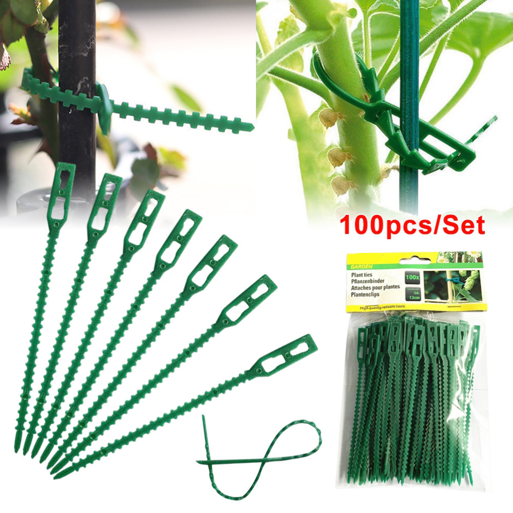 100PCS Adjustable Tree and Plant Ties for Supporting Rose Shrub Plants ...