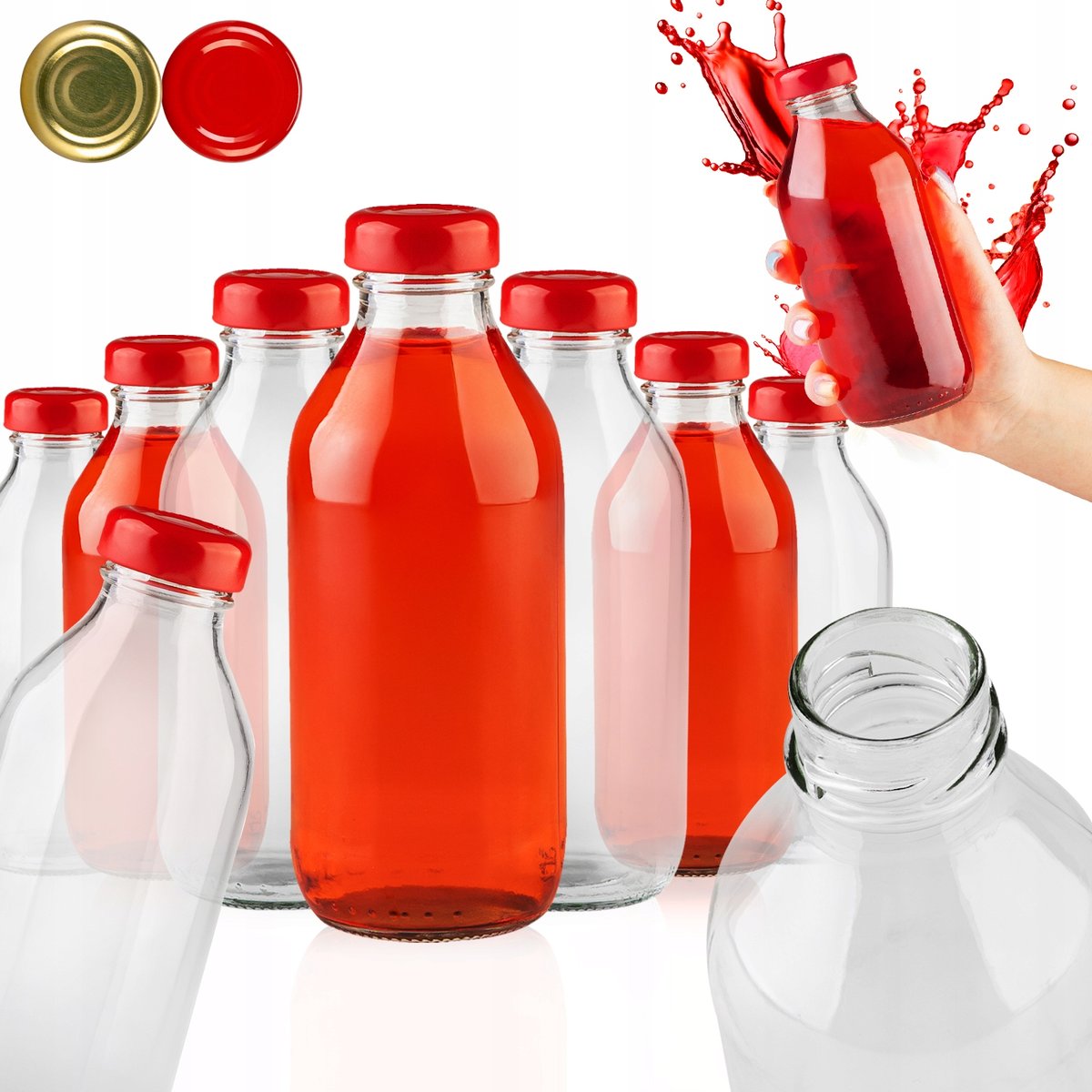 100x BUTELKI SOKI SOK NALEWKI WODĘ CYDR KUBUŚ 330ml SUPERBUTELKI ...
