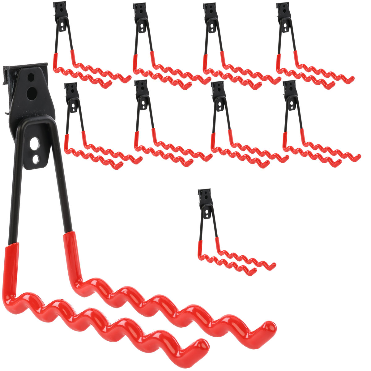 10x Hak falisty tablice botle 19cm narzędzia garaż sprzęt 25kg rowery ...