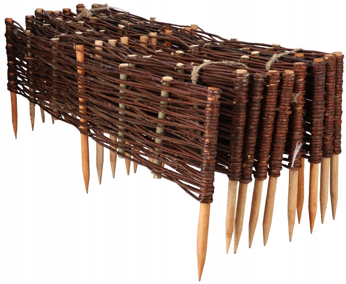 10X Palisada Obrzeże Płotek Wiklinowy Ogród 100X20 - Kotarbau | Sklep EMPIK.COM