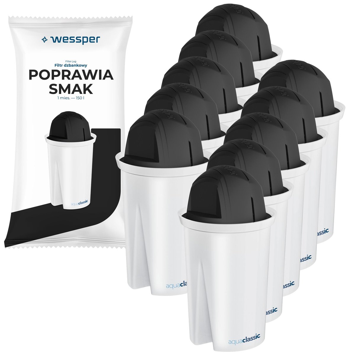 10X Wessper Aquaclassic Sport- Filtr/Wkład Do Dzbanków: Brita, Aquaphor ...