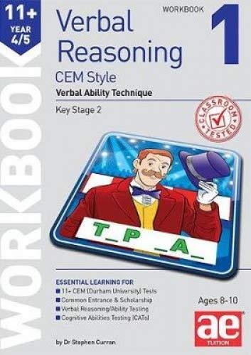 11+ Verbal Reasoning Year 45 CEM Style Workbook 1: Verbal Ability ...