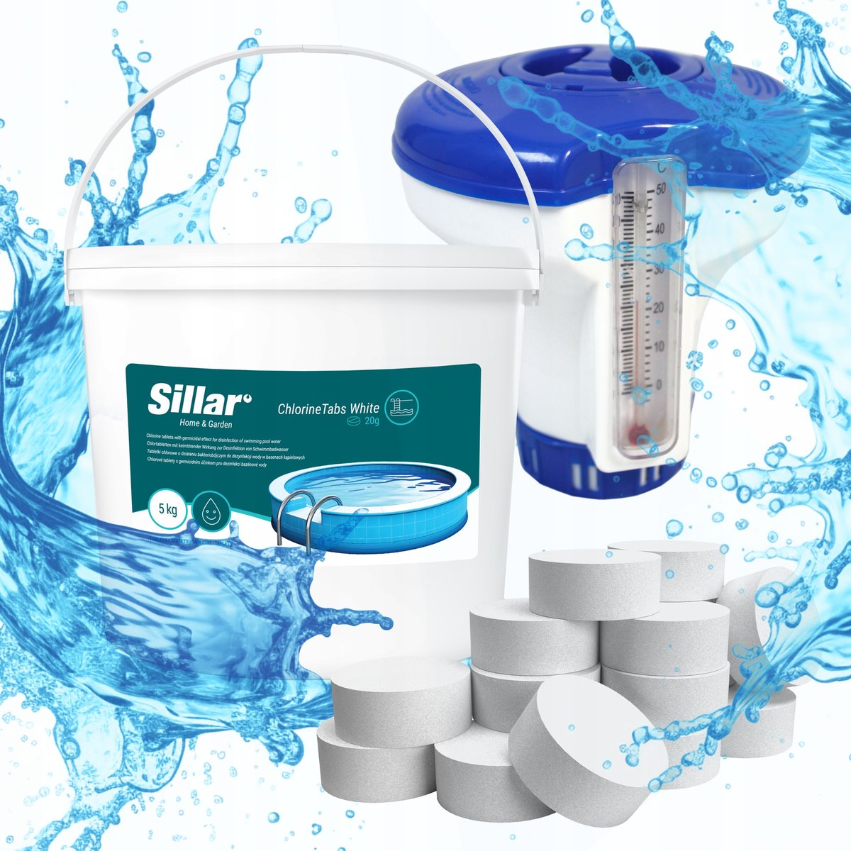 11w1 Chlor tabletki do basenu multifunkcyjne 5kg 20g do jacuzzi ...