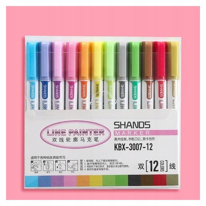 12 szt. Markery permanentne szybko schną wodoodporne - bez marki ...