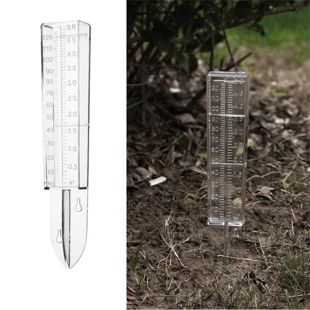 120ml Rain Gauge - A Dual Scale Plastic Outdoor Rain Measuring Tool ...