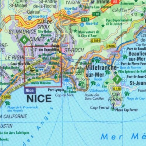 Nicea, Cannes, Monako. Mapa 1:175 000 - Opracowanie zbiorowe | Książka ...