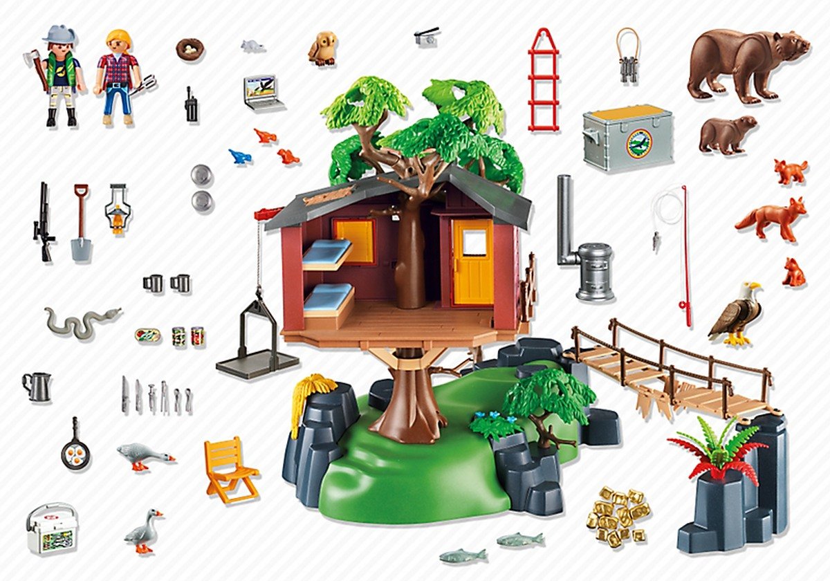 Playmobil Wild Life, klocki Przygoda z domkiem na drzewie, 5557 ...