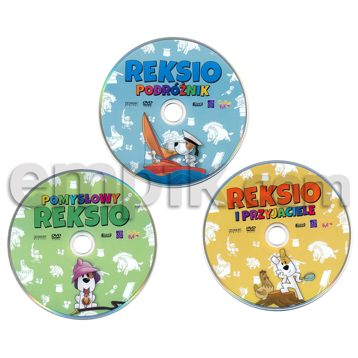 Pakiet: Reksio i przyjaciele / Pomysłowy Reksio / Reksio podróżnik DVD ...