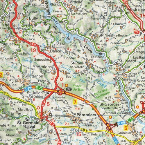 Loara, Rodan. Mapa 1:150 000 - | Książka w Sklepie EMPIK.COM