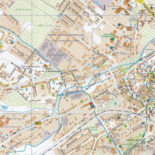 Lubań, Powiat lubański. Mapa 1:75 000 / 1:9 000 - | Książka w Sklepie ...