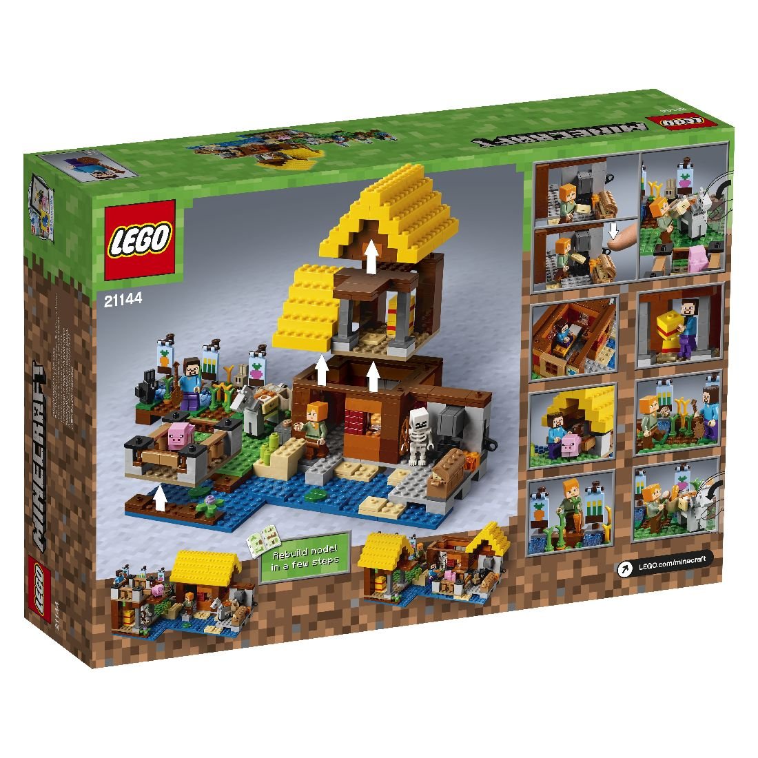 LEGO MINECRAFT, klocki Wiejska chatka, 21144 - LEGO | Sklep EMPIK.COM