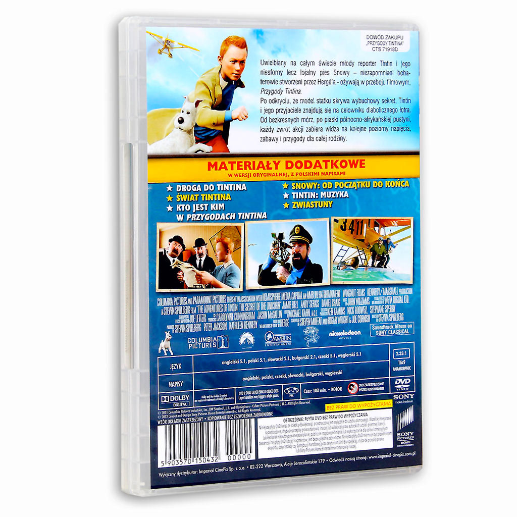 Przygody TinTina DVD - Spielberg Steven | Filmy Sklep EMPIK.COM