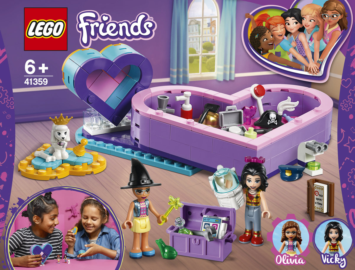 LEGO Friends, klocki Pudełko w kształcie serca — zestaw przyjaźni ...