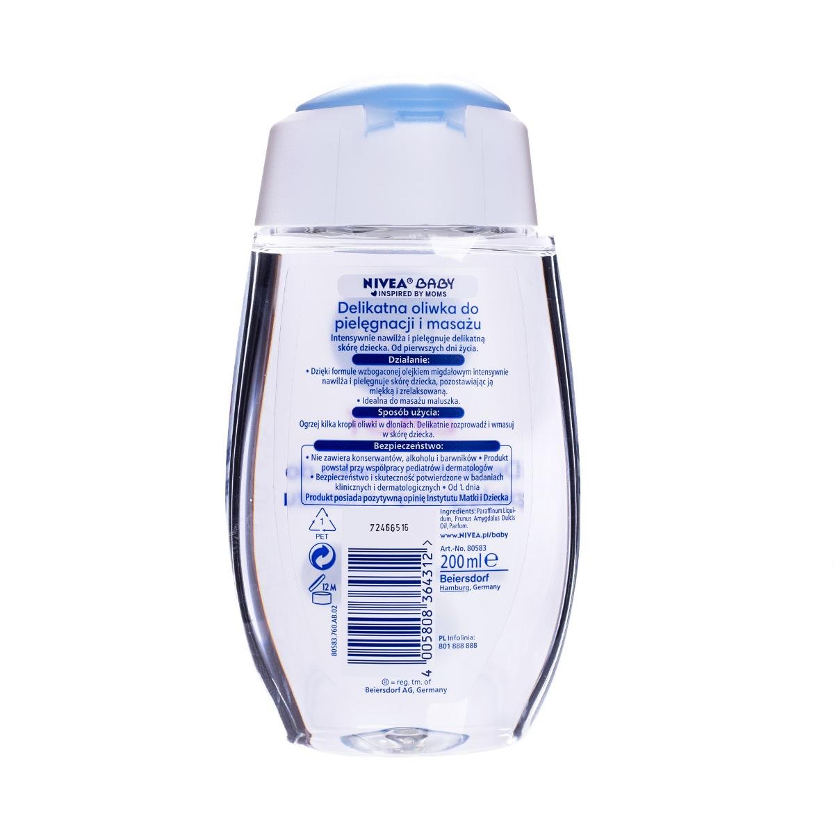 Nivea, Baby ochronna oliwka pielęgnacyjna 200ml | Sklep EMPIK.COM