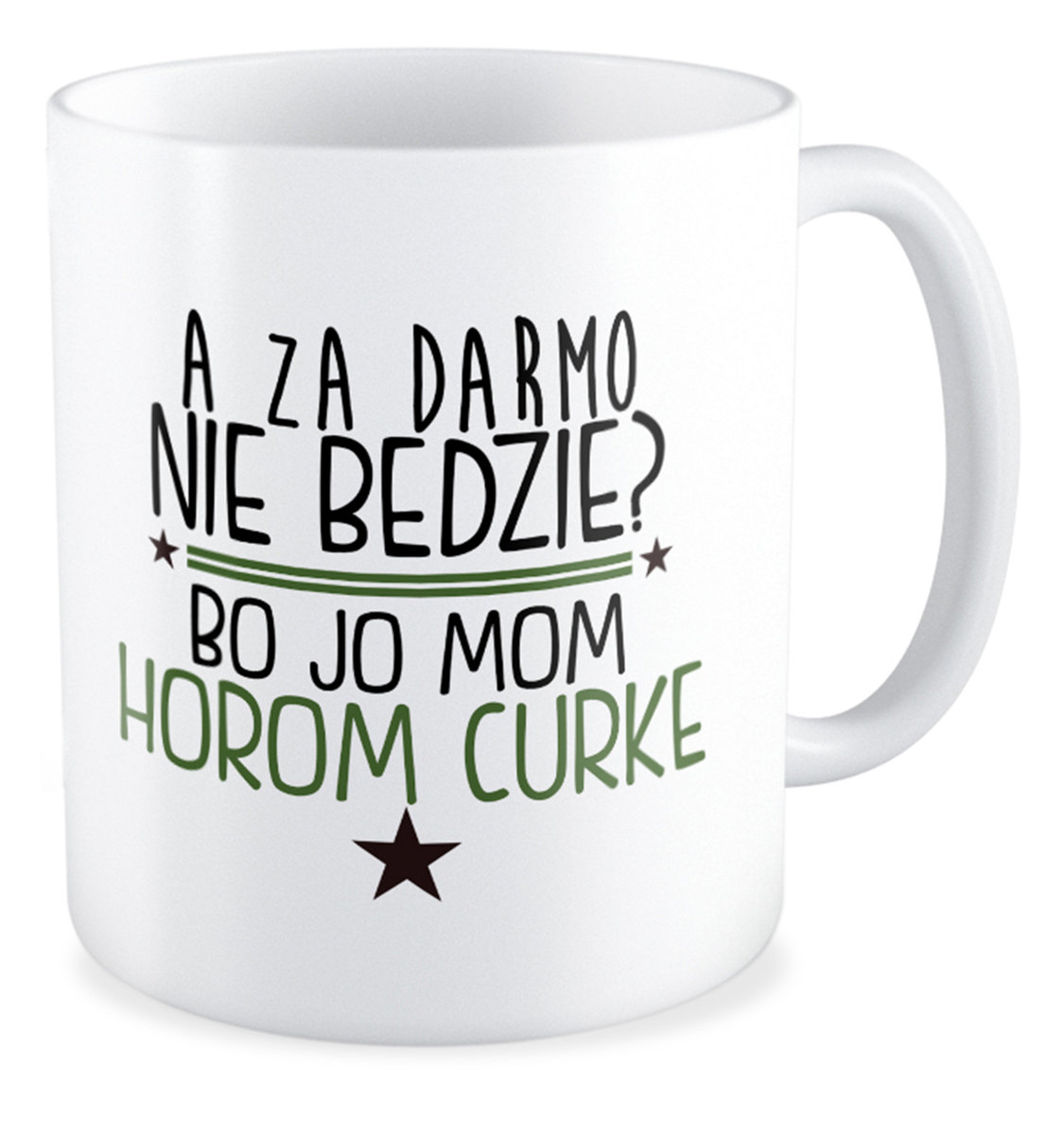 Kubek z Nosaczem FAJNEKUBKI Mam horom curkę, biały, 330 ml - fajneKUBKI ...