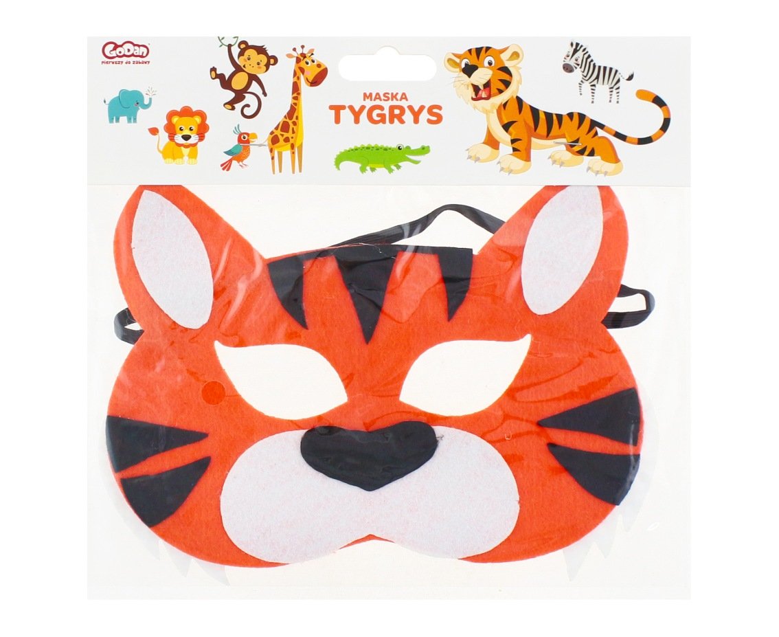 Maska filcowa, Tygrys - GoDan | Przyjęcia i okazje w Sklepie EMPIK.COM