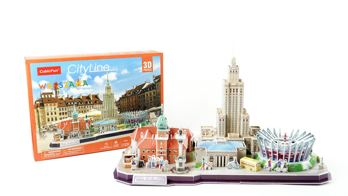 Cubic Fun, puzzle 3D Cityline Warszawa - Wooden.City | Sklep EMPIK.COM