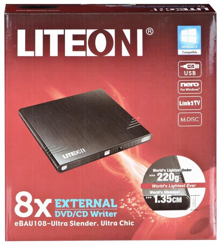 Nagrywarka zewnętrzna DVD LITEON eBAU108, USB - Liteon | Sklep EMPIK.COM