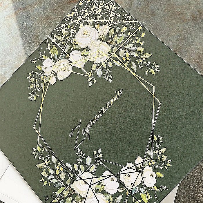 Zaproszenie na ślub, zielone, 10 sztuk - Forum Design Cards | Sklep ...