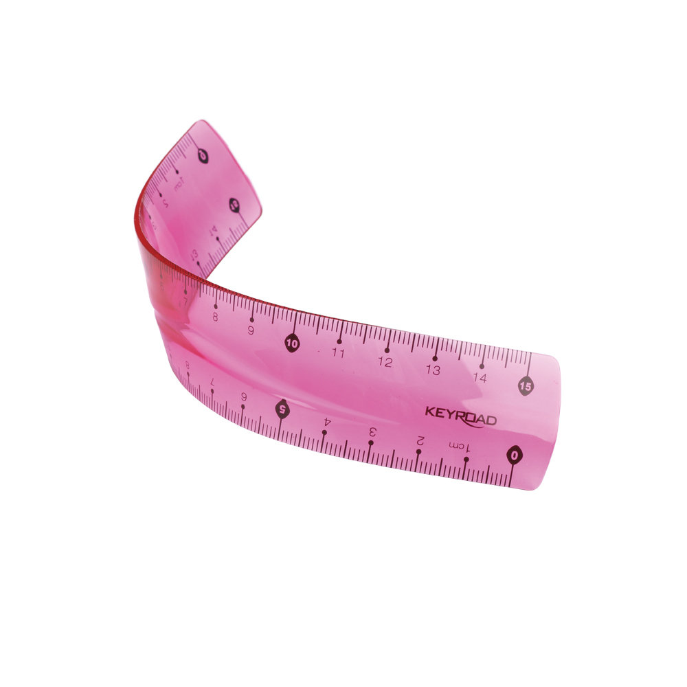 Linijka elastyczna, różowa, 20 cm - Keyroad | Sklep EMPIK.COM