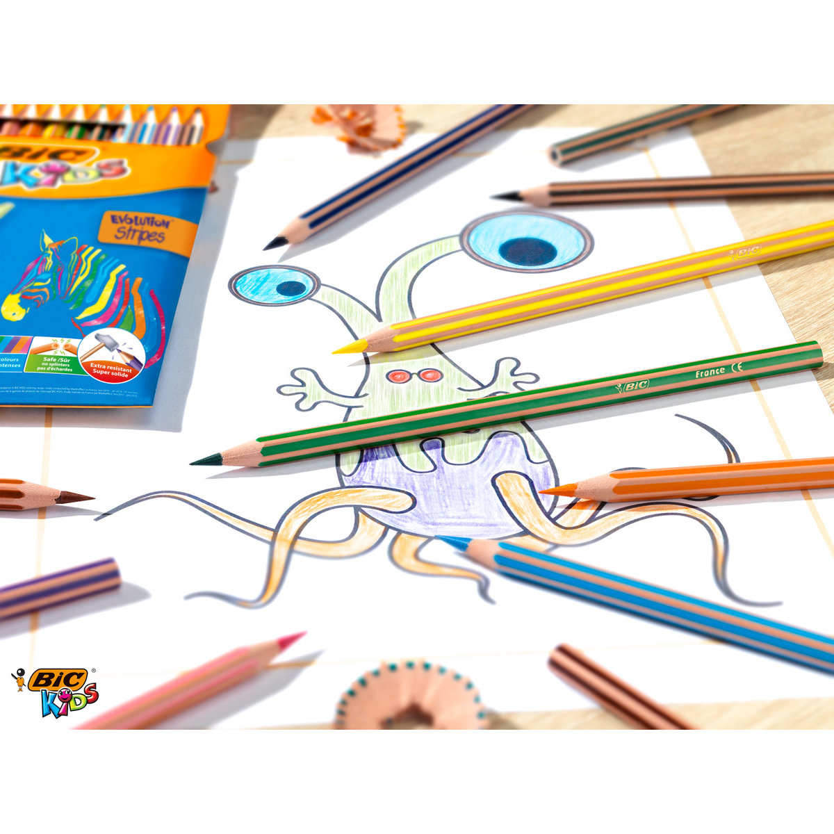 BIC Kids Eco Evolution Stripes, Kredki ołówkowe, 12 sztuk - BIC | Sklep EMPIK.COM