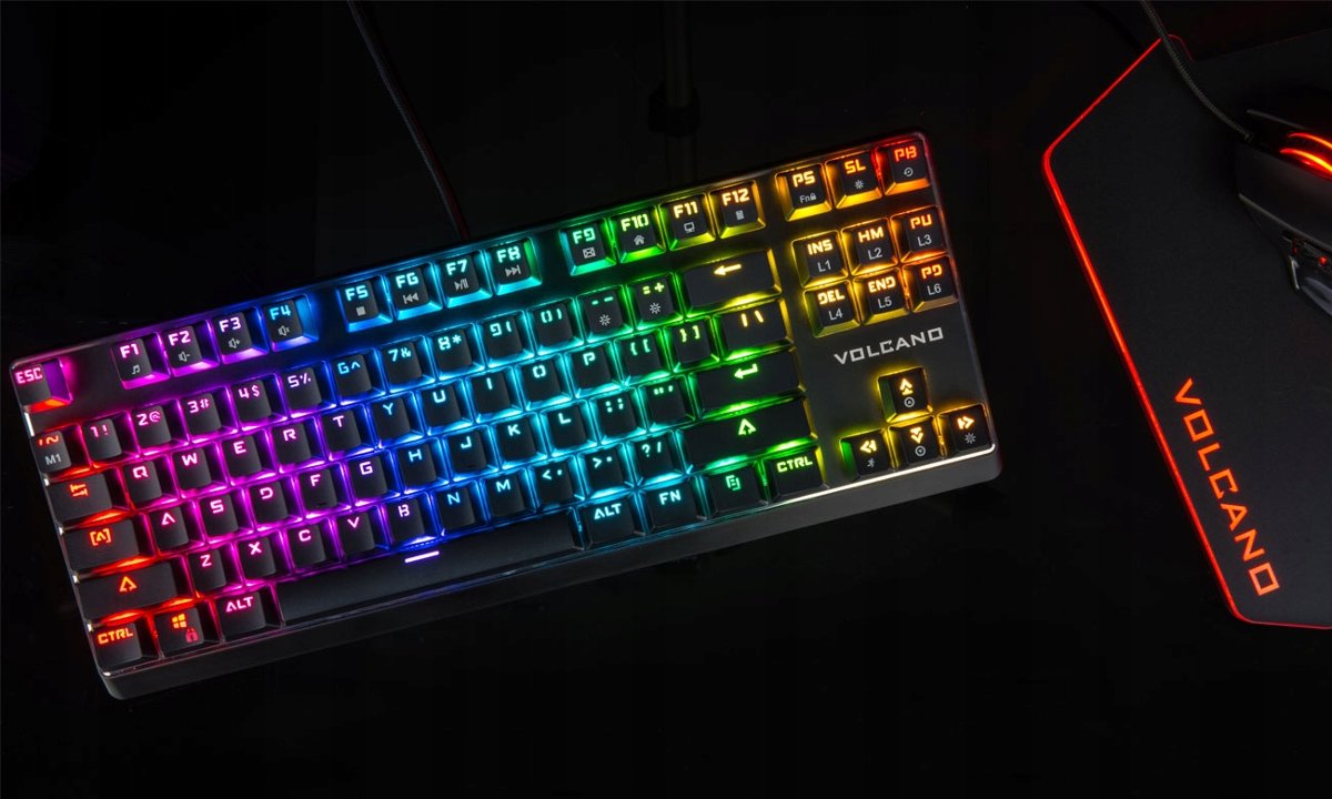 Klawiatura mechaniczna VOLCANO LANPARTY RGB - OUTEMU BLUE - Modecom ...