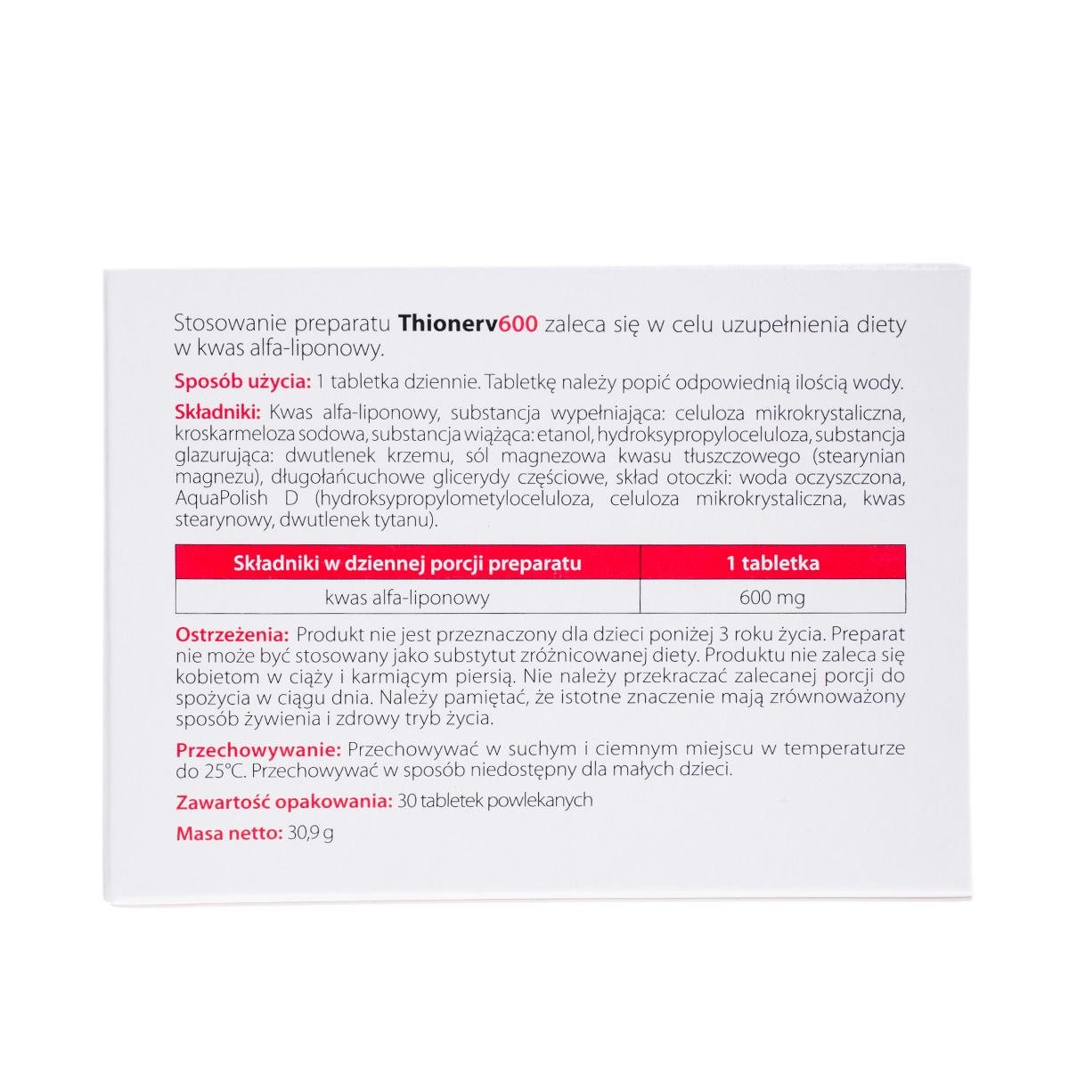 Thionerv 600, 30 tabletek | Sklep EMPIK.COM