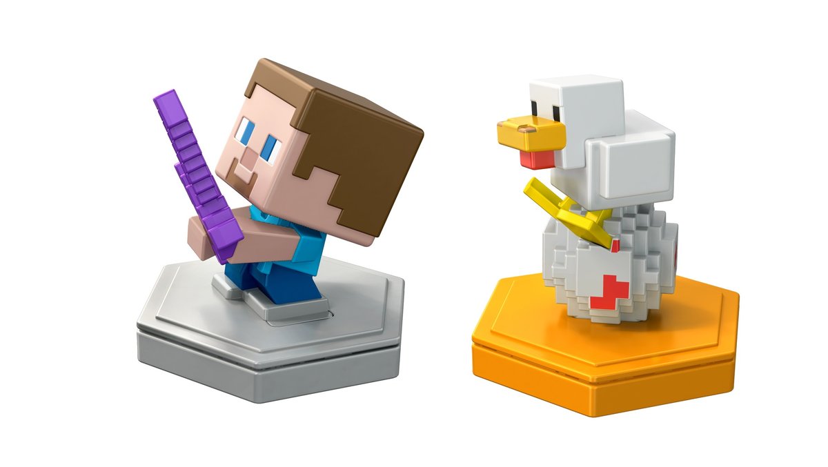 Minecraft, minifigurki doładowujące 2-pak Minecraft Earth z chipem NFC ...