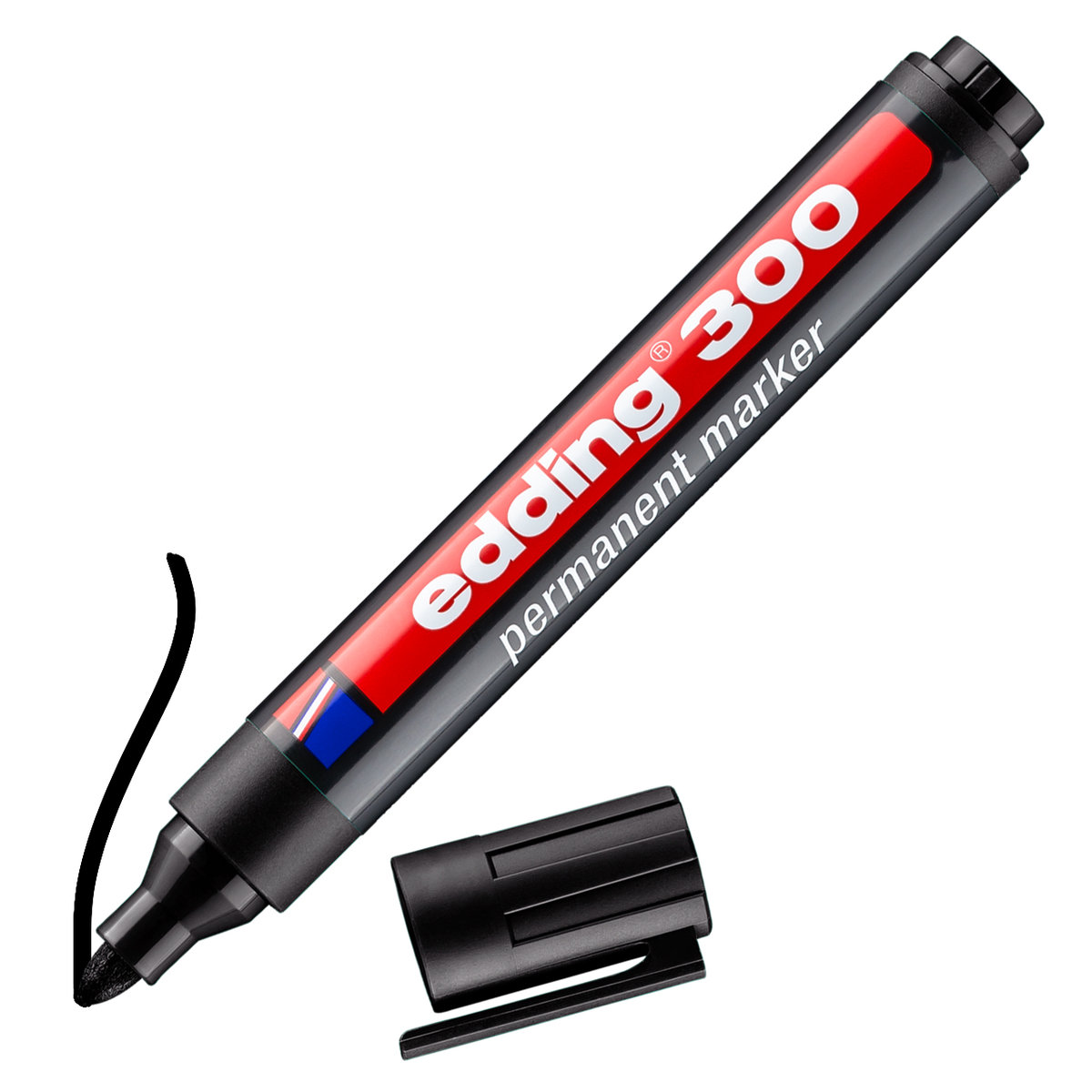 Marker permanentny EDDING 300 czarny - zestaw 4 szt. w etui - Edding ...