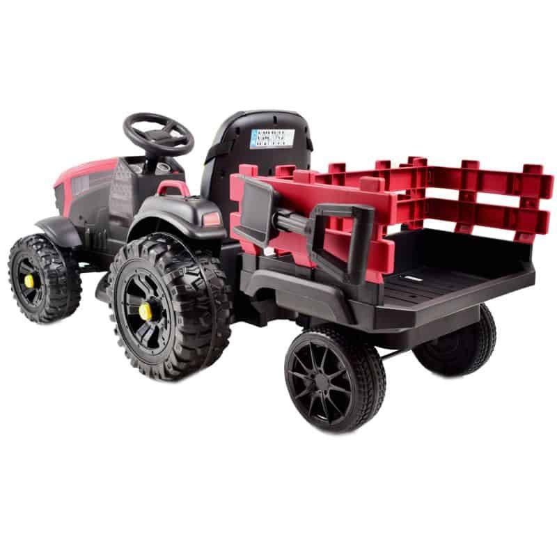 Wielki Traktor Na Akumulator Z Przyczepą, Miękkie Koła, Miękkie ...