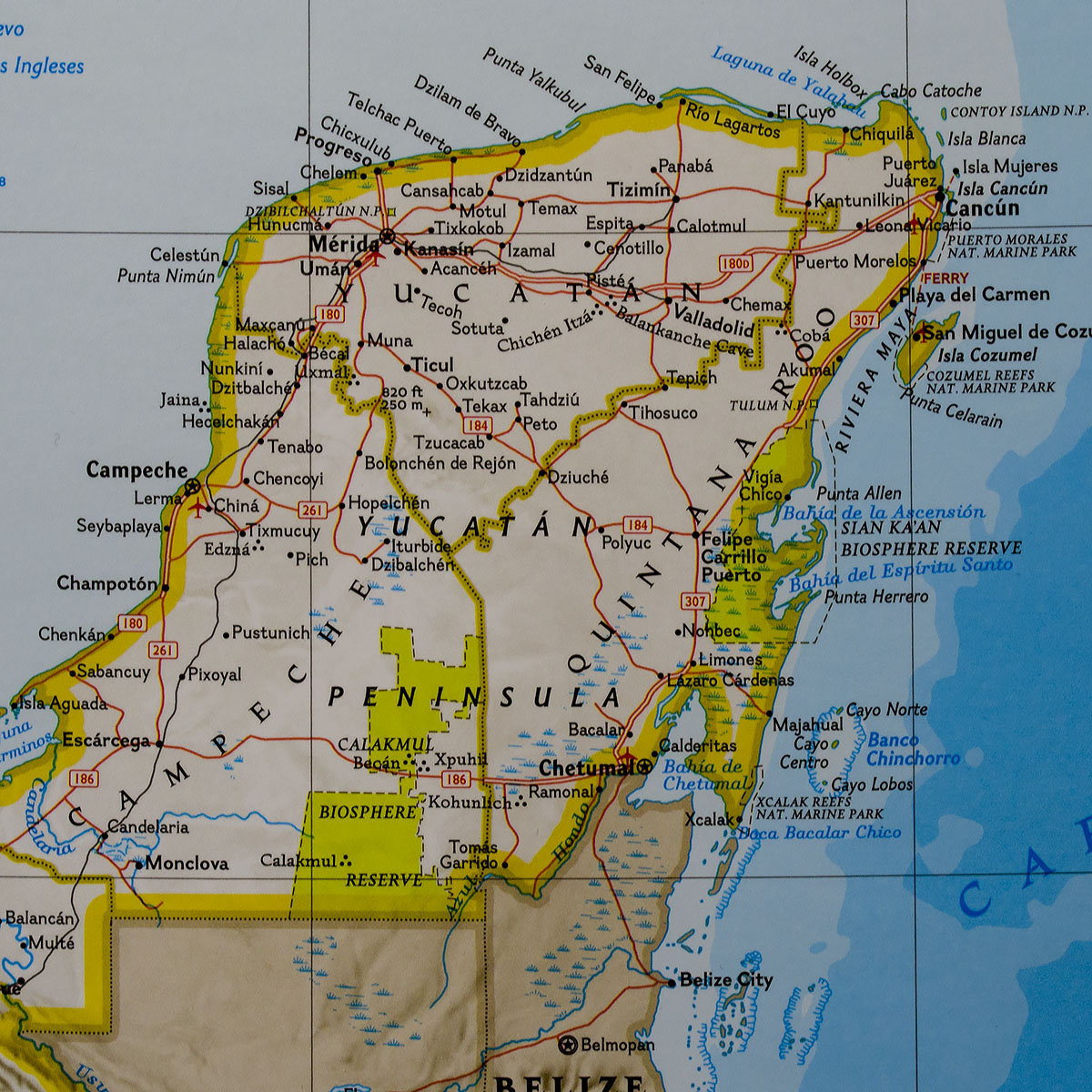 Meksyk Classic mapa ścienna polityczna 1:4 370 000, National Geographic ...