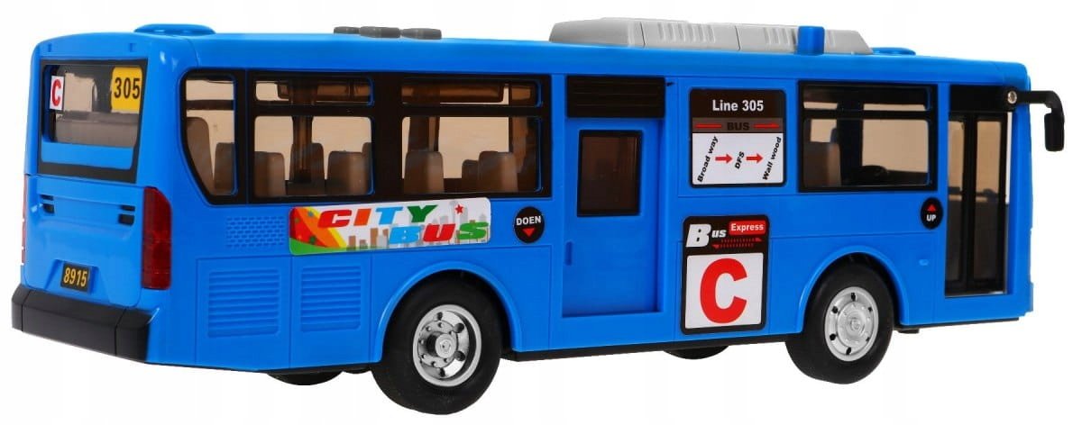 Autobus zabawka duży z otwieranymi drzwiami - RAMIZ | Sklep EMPIK.COM