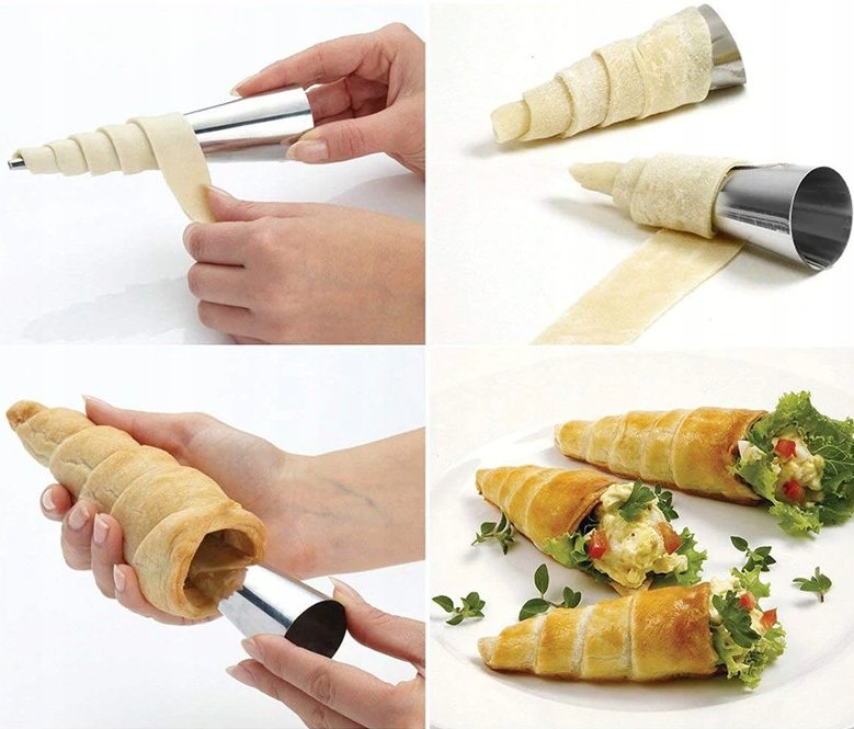 Foremki Do Rurek Kremem Kremówki Formy Rurki 6szt - ROSSNER | Sklep ...