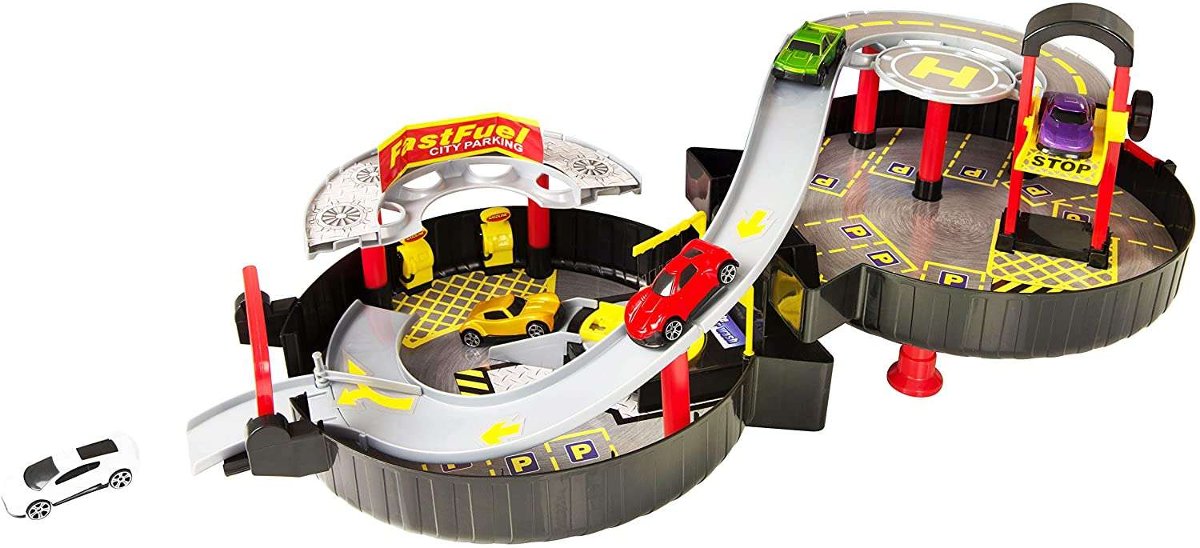 Teamsterz Przenośny Garaż z torem + 5 autek - Inna marka | Sklep EMPIK.COM