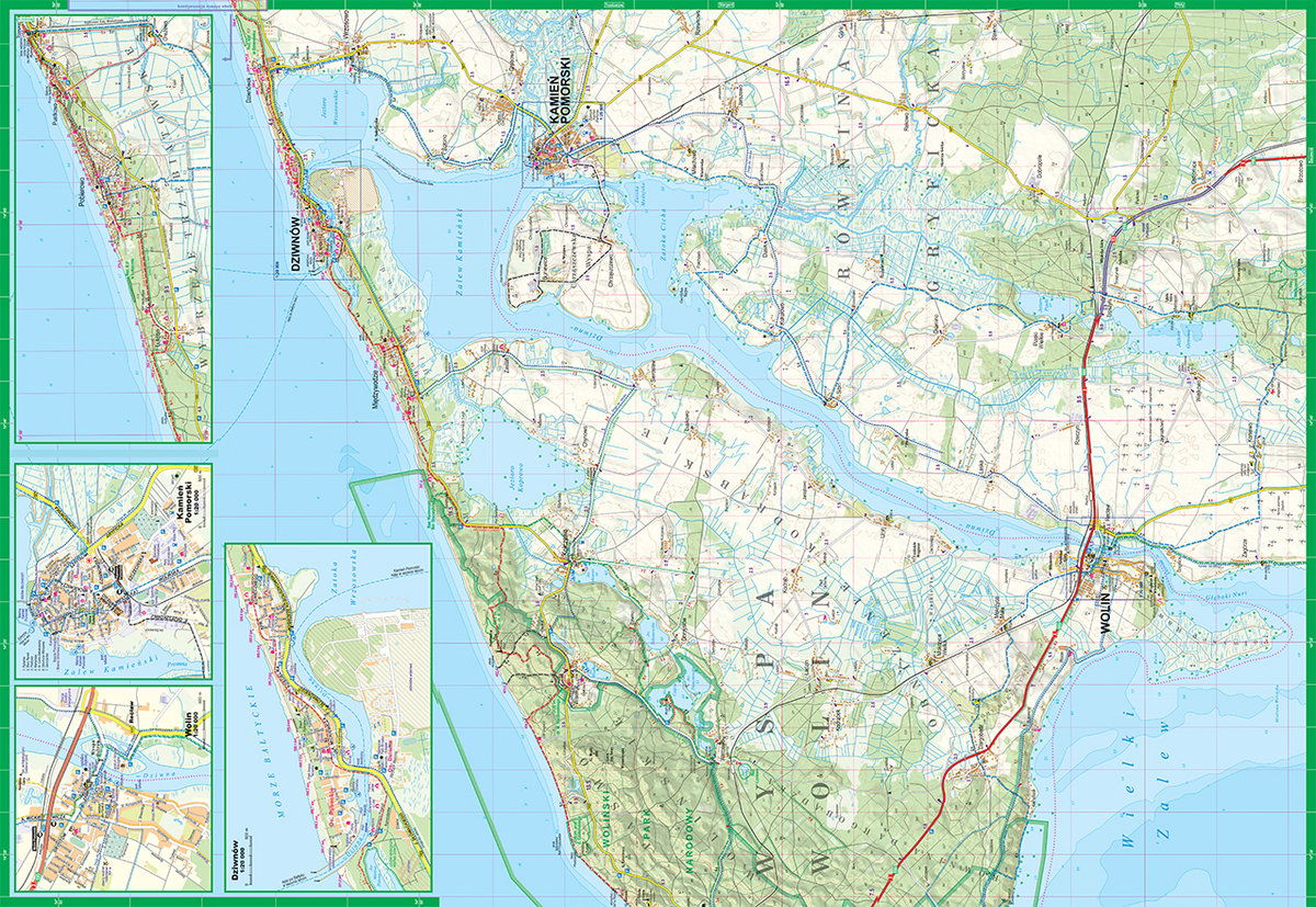 Wyspa Wolin. Woliński Park Narodowy. Mapa turystyczna 1:50 000 ...