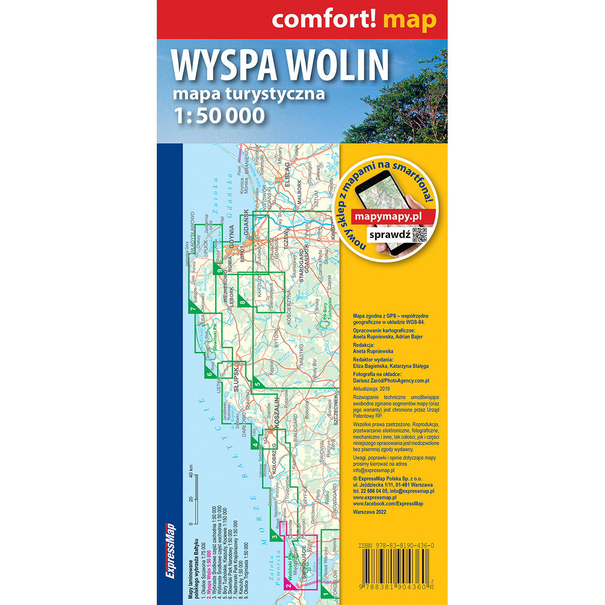 Wyspa Wolin. Woliński Park Narodowy. Mapa turystyczna 1:50 000 ...