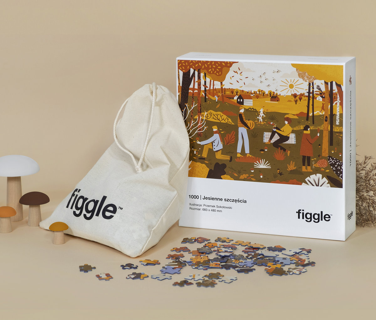 FIGGLE / Puzzle Jesienne Szczęścia 1000 el - Figgle | Sklep EMPIK.COM