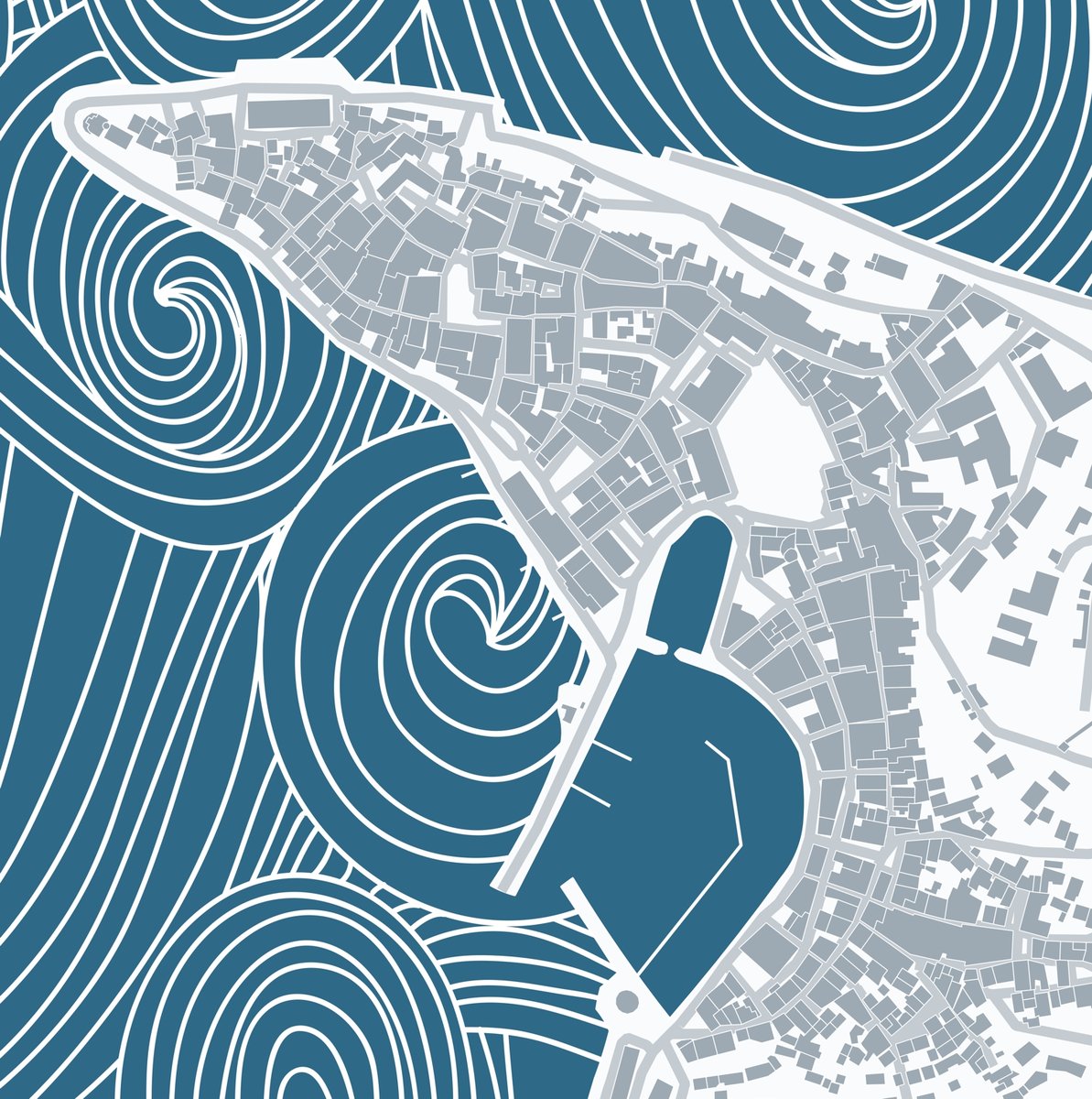 Słowenia Piran / Plakat Mapa Mapsbyp - Mapsbyp | Sklep EMPIK.COM
