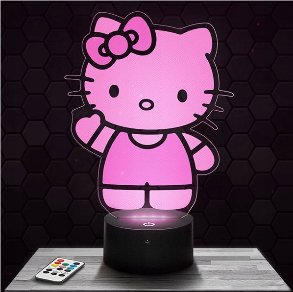Lampka Nocna z Imieniem Kotek Hello Kitty 3D Led - Maximus | Sklep EMPIK.COM