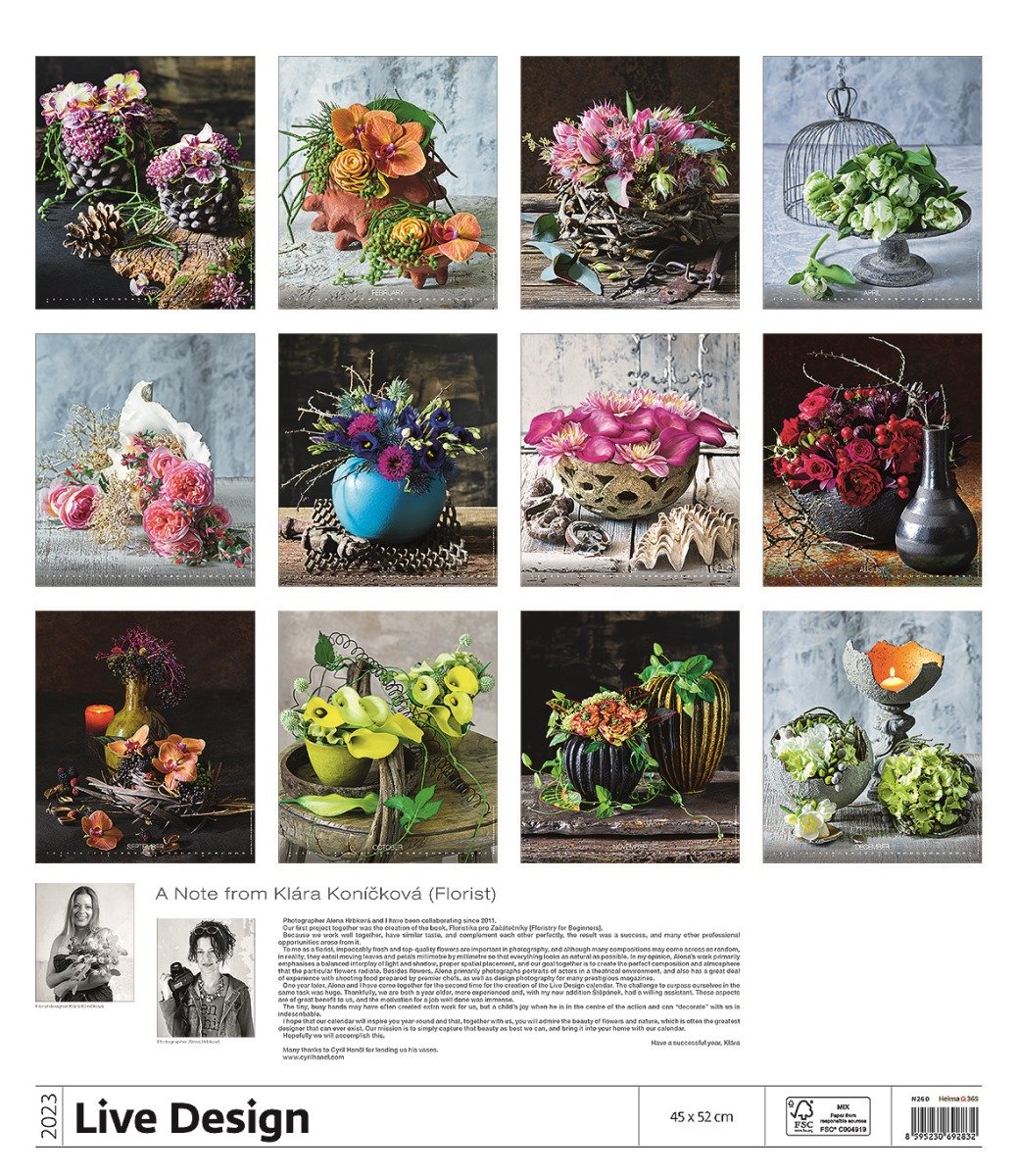 Kalendarz miesięczny, 2023, Ścienny, Live Design, 45x52 cm - | Sklep EMPIK.COM