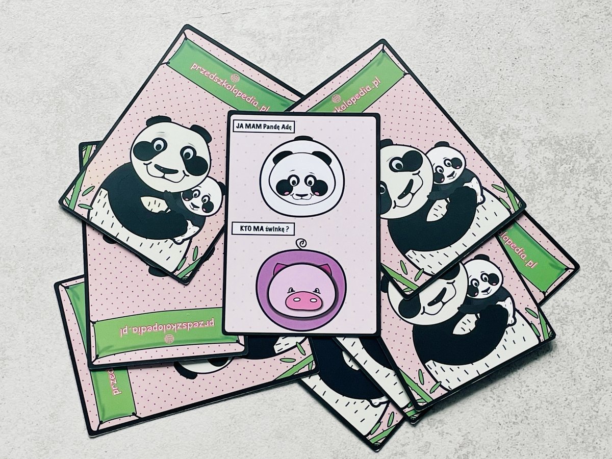 Karty Do Gry "Ja Mam..Kto Ma?" Panda Ada Poznaje Polskie Zwierzęta ...