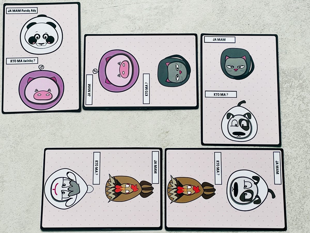 Karty Do Gry "Ja Mam..Kto Ma?" Panda Ada Poznaje Polskie Zwierzęta ...