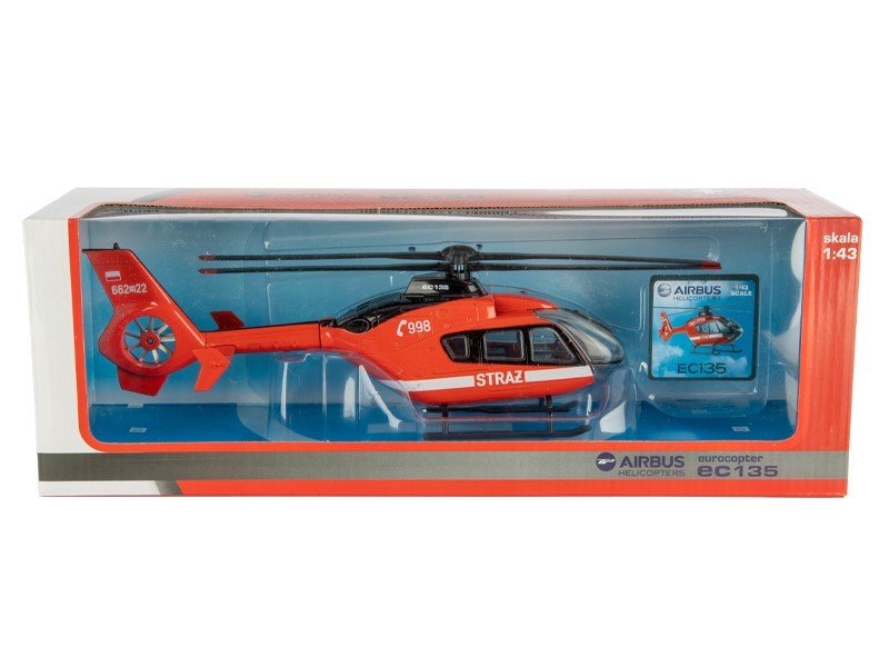 Model 1:43, Helikopter Straż EC-135, czerwony - CARMOTION | Sklep EMPIK.COM