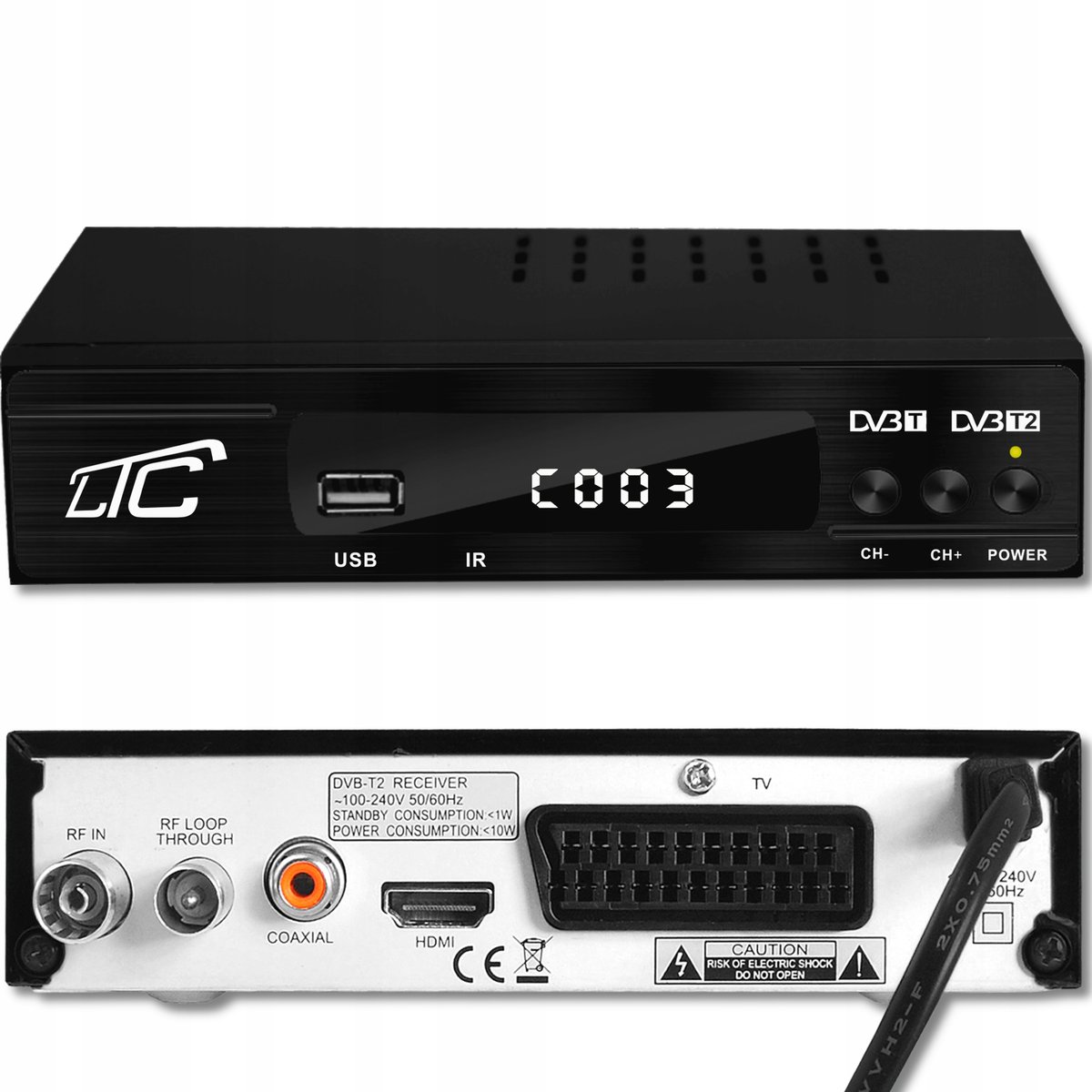 Tuner Tv Naziemna Hd Dekoder Dvbt2 Wifi H.265 Hevc - LTC | Sklep EMPIK.COM