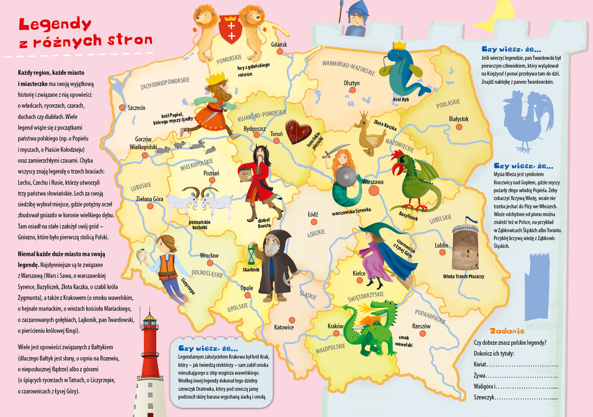 Atlas Polski z naklejkami i plakatem - Opracowanie zbiorowe | Książka w ...