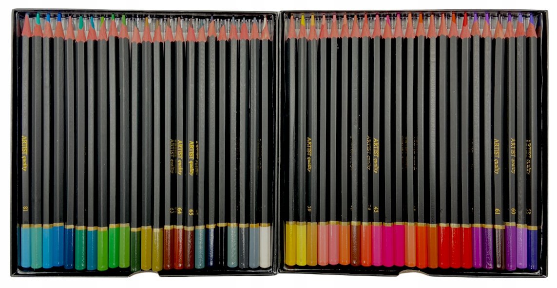 Kredki ołówkowe 46szt w etui profesjonalne prezent - Craft Sensations ...