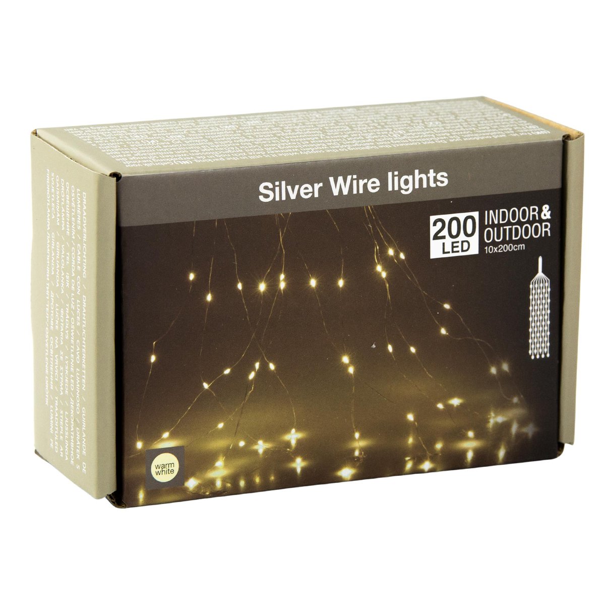 Lampki Kurtyna Drucik 200 Led, 10 X 200 Cm Wisząca Na Okno Ciepła Biel - H&S Decoration | Sklep ...