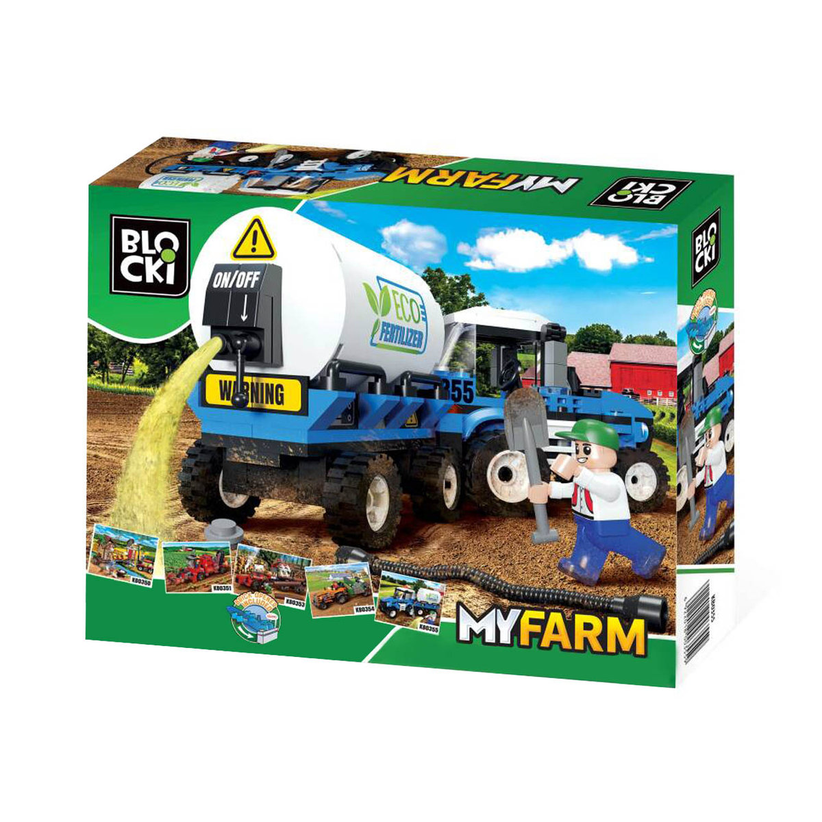 Klocki Blocki Myfarm Traktor Z Beczkowozem - KLOCKI-BLOCKI | Sklep ...